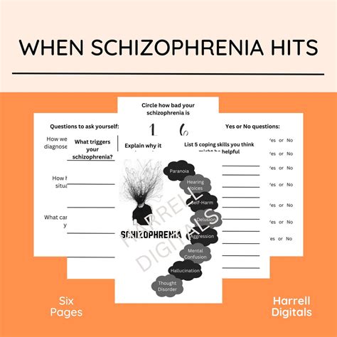 Schizophrenia Worksheets Etsy