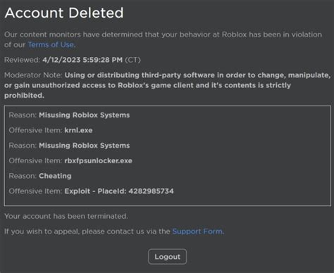 Banned For Exploiting Rrobloxhackers
