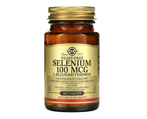 Solgar Selenium Yeast Free 100 Mcg 100 Tablets