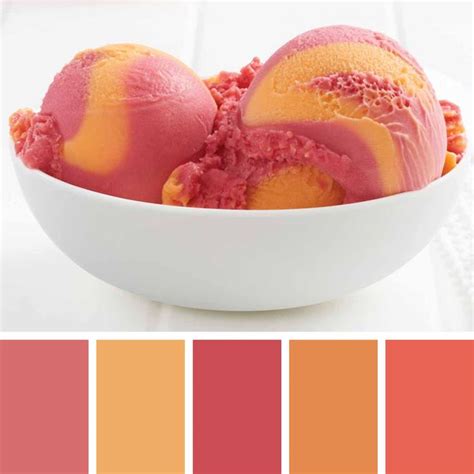 Raspberry Orange Twister Sorbet Color Palette