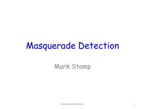 Ppt Masquerade Detection Powerpoint Presentation Free Download Id