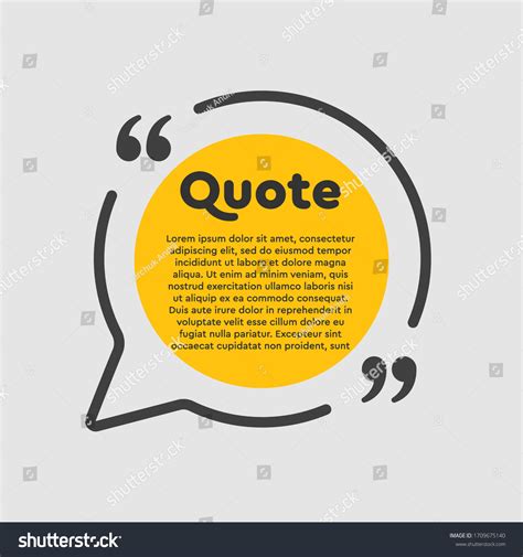 Vector Template Blank Circle Bubble Speech Stock Vector Royalty Free