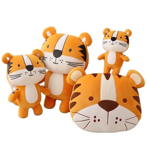 2022 새해 마스코트 만화 귀여운 호랑이 슈퍼 소프트 플러시 베개 소녀를위한 사랑스러운 인형 소년 카와이 봉제 장난감 새해 선물null Aliexpress