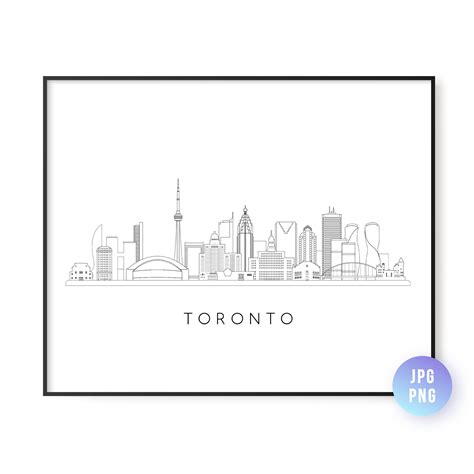 Toronto Skyline Simple Drawing