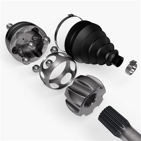 Cv 조인트가있는 구동축 3d 모델 19 C4d 3ds Dae Fbx Obj Wrl Free3d