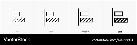 Align Left Icon Thin Light Regular And Bold Style Vector Image