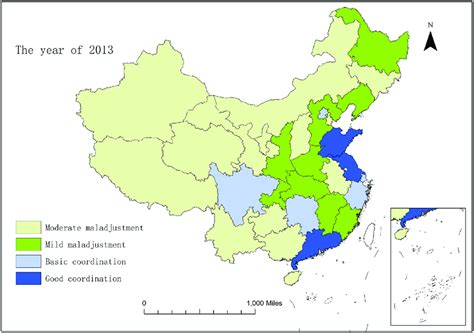The Spatial Pattern Of Coupling And Coordination Of The Sports Industry Download Scientific
