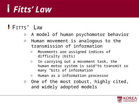Ppt F Itts L Aw A Model Of Human Psychomotor Behavior Human Movement Is Analogous To The