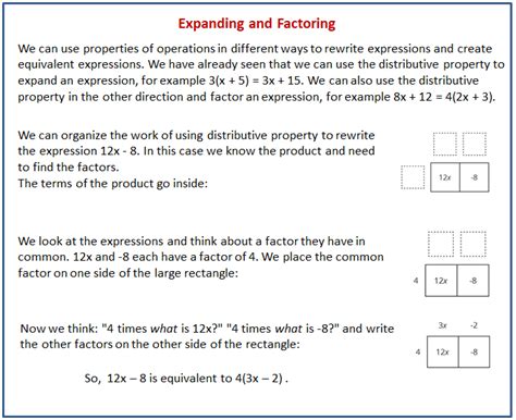 Expanding And Factoring