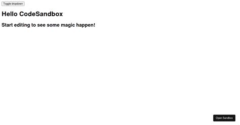 React Hooks Dropdown Codesandbox