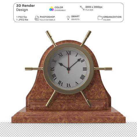 Premium Psd Desk Clock 3d Modeling Psd File Realistic Desk Clock
