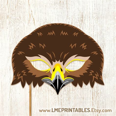 Falcon Hawk Mask Printable Halloween Eagle Paper Masks Costume Etsy