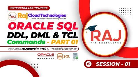 Session 1 Oracle SQL DDL DML And TCL Commands By Raj Cloud