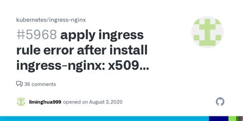 Apply Ingress Rule Error After Install Ingress Nginx X Certificate Is Not Valid Ingress