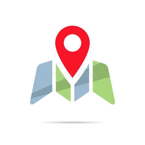 map pin location icon vector in clipart style stock vector