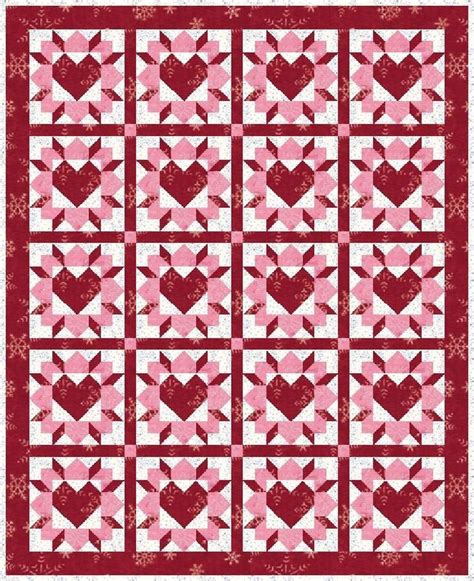 Digital PDF Quilt Block Patternheart Quilt Block Patternmodern Patchworkinstant Download Etsy