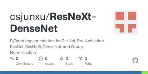 GitHub Csjunxu ResNeXt DenseNet PyTorch Implementation For ResNet