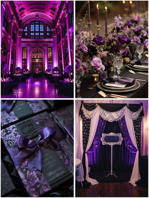 Black And Purple Wedding Theme Ideas And Color Palette