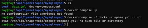 安装应用显示找不到docker Composeyml No Such File Or Directory 1panel