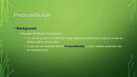 Introduction Of Lambda Expression And Predicate Builder Ppt Free Download