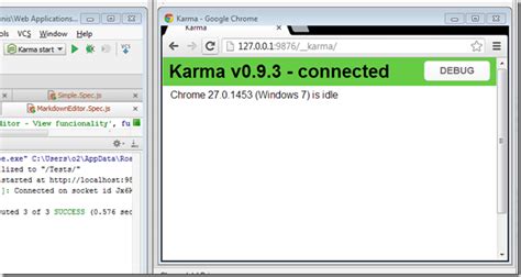 dinis cruz blog using webstorm with chrome and chromedriver to view karmajs execution results