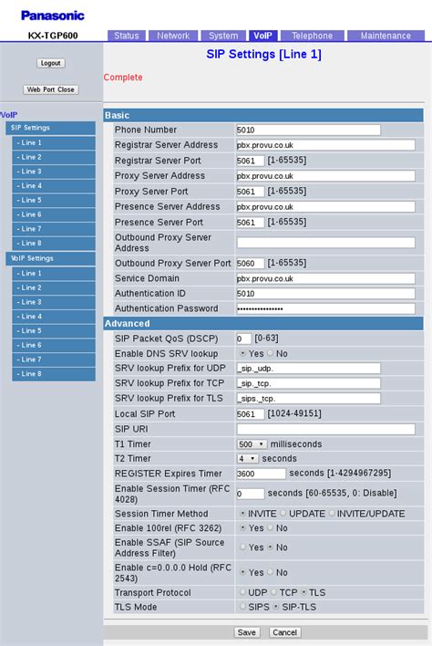 Sip Tls With The Panasonic Tgp600 Provu Blog