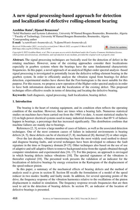Pdf A New Signal Processing Based Approach For Detection And