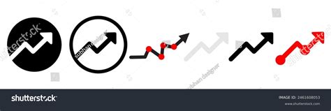 Arrow Up Graph Zig Zag Trand Symbol Zig Zag Royalty Free Stock Vector Avopix Com