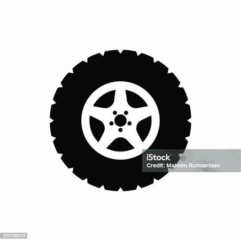 오프로드 자동차 바퀴 아이콘입니다 벡터 일러스트 레이 션 4x4 자동차에 대한 스톡 벡터 아트 및 기타 이미지 4x4 자동차 가장자리 검은색 Istock