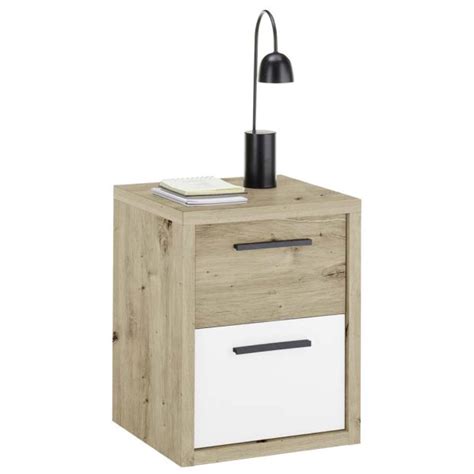 БЯЛО НОЩНО ШКАФЧЕ ДЖУЛИЯ 3 С 2 ЧЕКМЕДЖЕТА 45 42 57h ДЪБ АРТИЗАН 78320050087】 ТОП Цена — Mömax