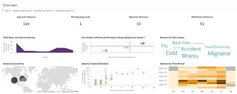 Faw Hcm Workforce Absence Management Analytics Offering Overview Dashboard With Dandi View