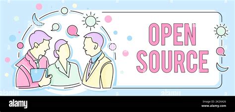 Hand Writing Sign Open Source Business Concept Denoting Software Which Original Source Code