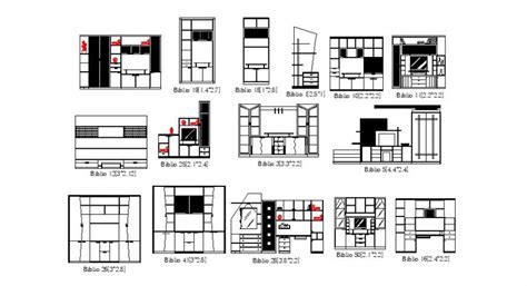Tv Cabinet Elevation Section Carpentry And Auto Cad Details For