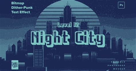 bitmap dither text effect set layer styles gradients including retro