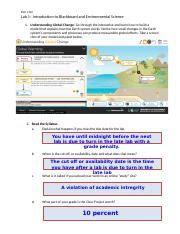 Lab 1 Docx ESCI 1102 Lab 1 Introduction To Blackboard And Environmental Science 1
