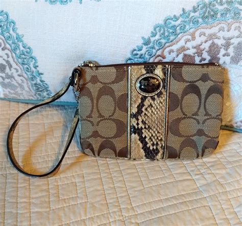 Limited Edition Coach Python Signature Canvas Snakesk Gem