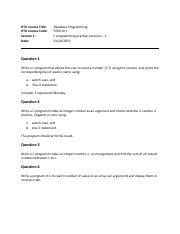 C Programming Practice Exercises Database Programming Switch Course Hero