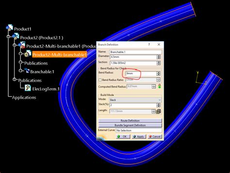 electrical harness design bend radius location dassault catia