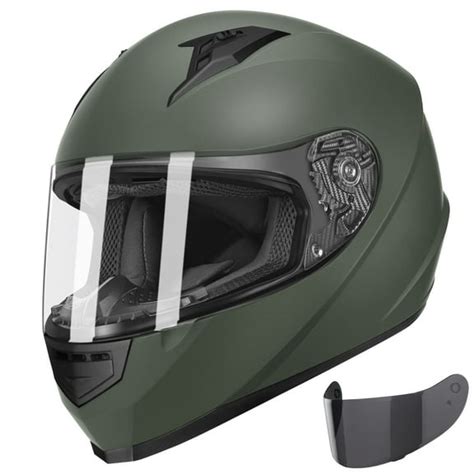 Medium Adult Shell Dot Approved Full Face Motorcycle Helmet With Dual