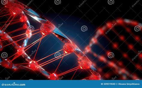 Abstract Red Dna Molecule Structure Background Biochemistry Genetics