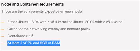 Self Hosted Installation Resource Requirement Inconsistency · Issue