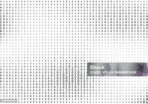 스트림 라인 이진 코드 검은색과 흰색 배경에 두 개의 이진수 0과 1 흰색 배경에 고립 0에 대한 스톡 벡터 아트 및 기타 이미지 0 1 가상현실 Istock