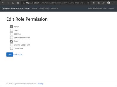 MVC NET Core Dynamic Role Based Authorization CodeProject