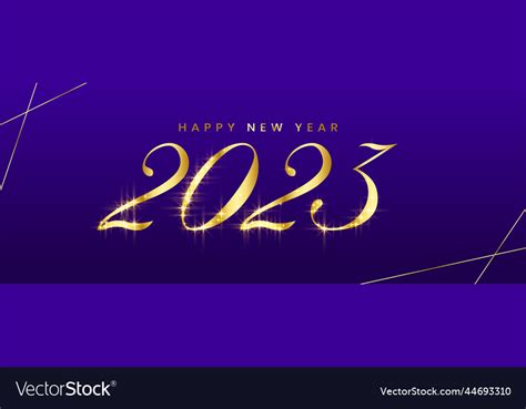 Ribbon Style 2023 Text For New Year Celebration Vector Image
