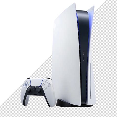 Png Image Sony Ps5 Black Amp White Gaming Console With 1x Wireless