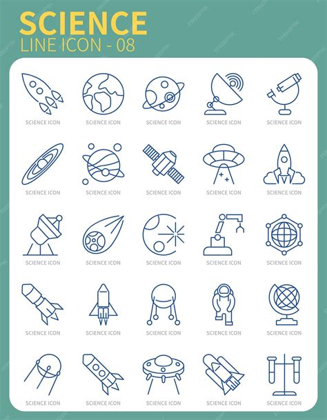 과학 물리학 실험 라인 아이콘 프리미엄 벡터
