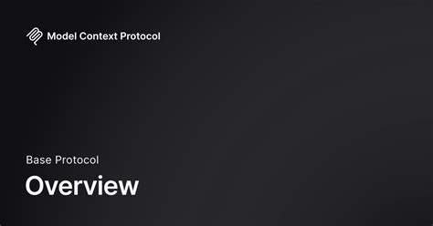 Overview Model Context Protocol