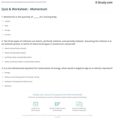 Momentum And Collisions Worksheet Answers E Streetlight