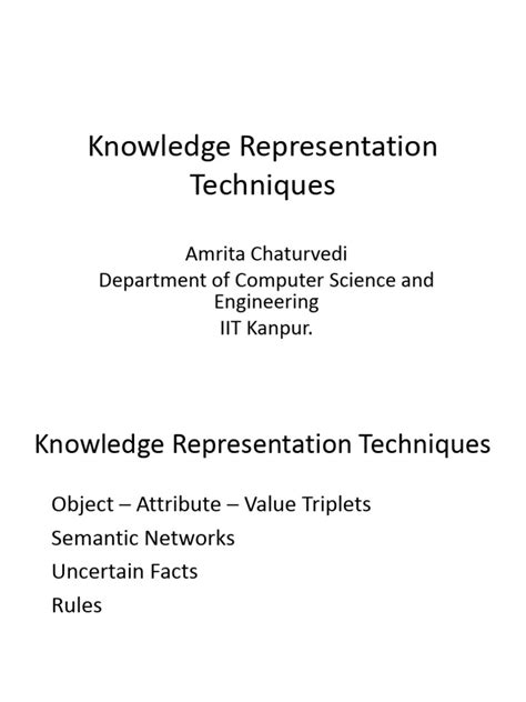 Week 3 Knowledge Representation Techniques Pdf