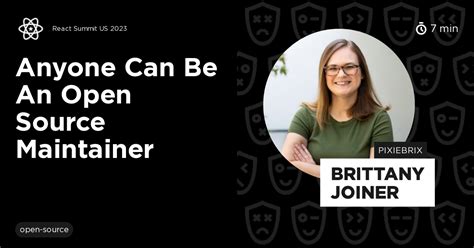video anyone can be an open source maintainer by brittany joiner